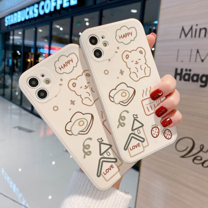 🔥จัดส่งทันที+COD🔥 หมีน่ารัก TPU แบบนิ่ม เคสโทรศัพท์มือถือ For iPhone 11 ...