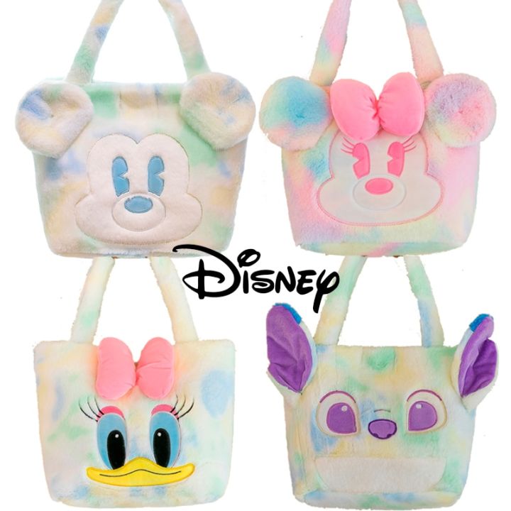Ready Stock-New Disney Plush Tote Bags Mickey Mouse Stitch Lotso Daisy ...