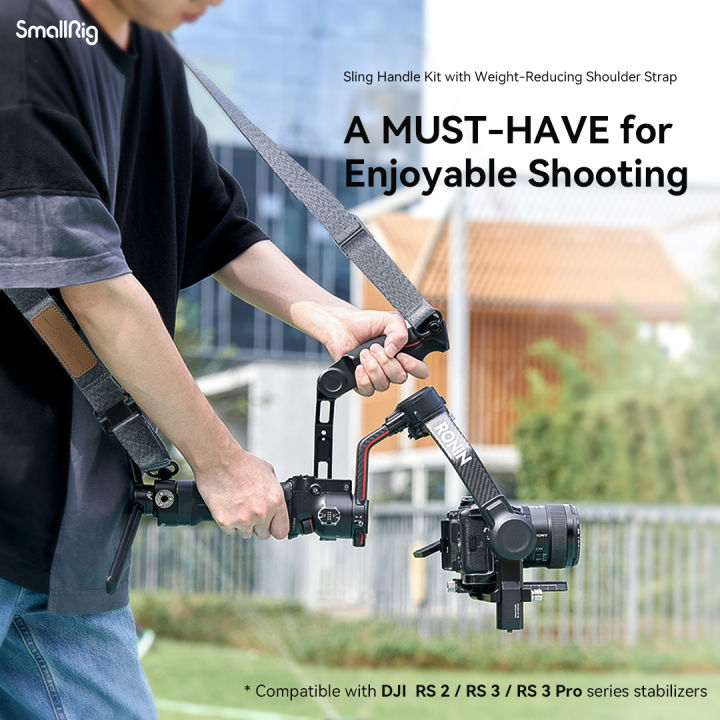 SmallRig Adjustable Sling Stabilizer Gimbal Handlegrip with Weight-Reducing Shoulder Strap for ...