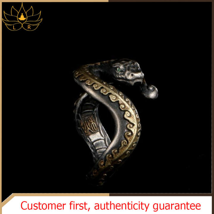 LR-New Snake Ring Snake Retro Fashion Ring Size Adjustable Couple Snake ...