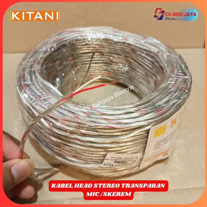 Kitani Kabel head stereo harga 5 meter kabel mic kecil transparan ...