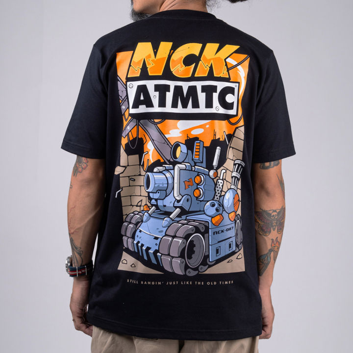 【New store promotion】 Nick Automatic "SLUG WAVE" Black T-shirt | Lazada PH