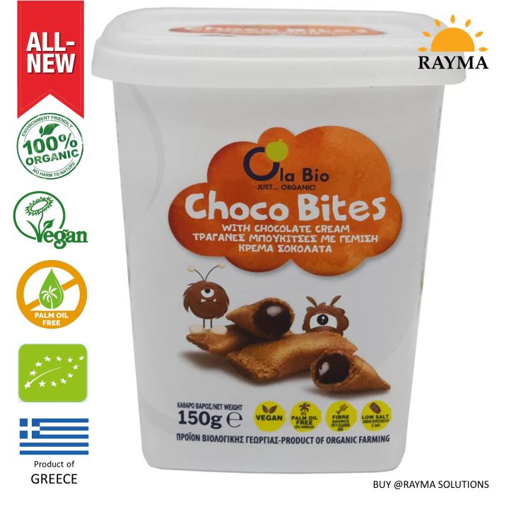 MH FOOD Premium Organic Choco Bites with Chocolate Cream, by Ola Bio ...