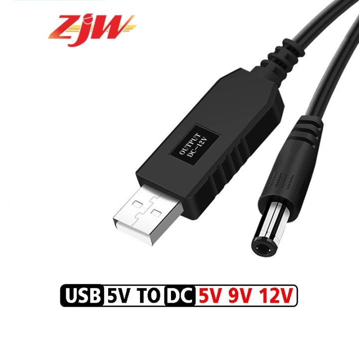 ZJW DC 5V to 12V/ 9V/ 5V Powerbank USB to DC Wifi Router Power Cable Connector Cable Boost ...