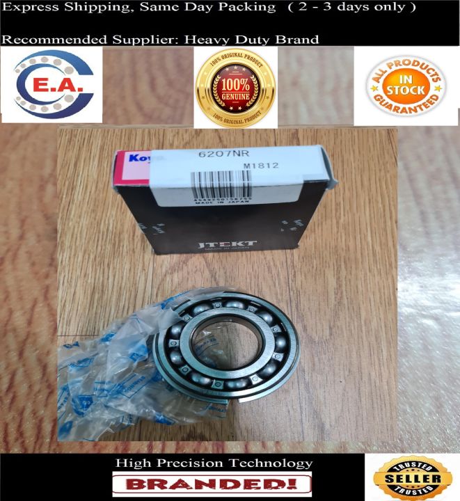 6207 NR Original Koyo Japan Ball Bearing 35x72x17 6207NR Bearing with ...