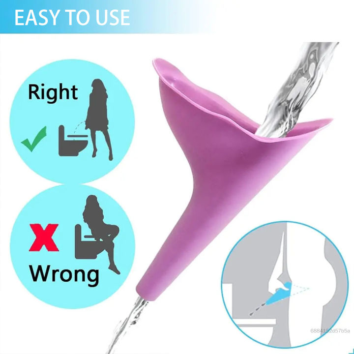 Portable Silicone Female Urinal Foolproof Emergency Toilet Pee Urinate ...