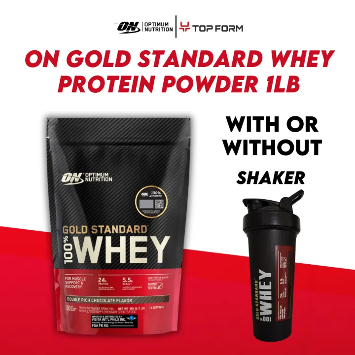 Optimum Nutrition Whey Protein, 1lb and 1 sachet, ON Gold Standard Whey ...