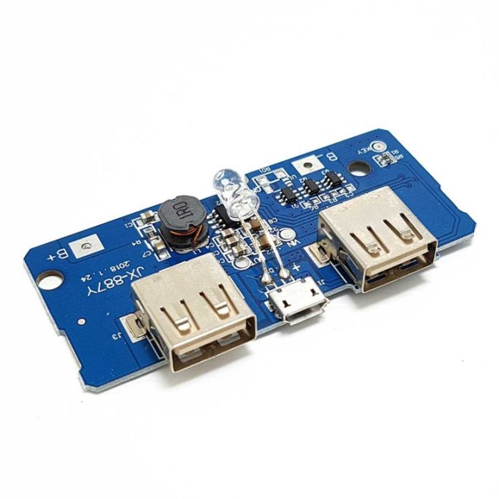 A115 Modul Powerbank 2 Slot Multi Charger + Step Up + Protection 5v 2A ...