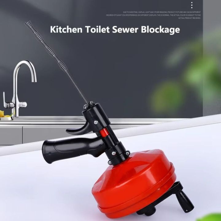 LITUILI Professional Drain Snake Auger Manual/Electric Flexible ...