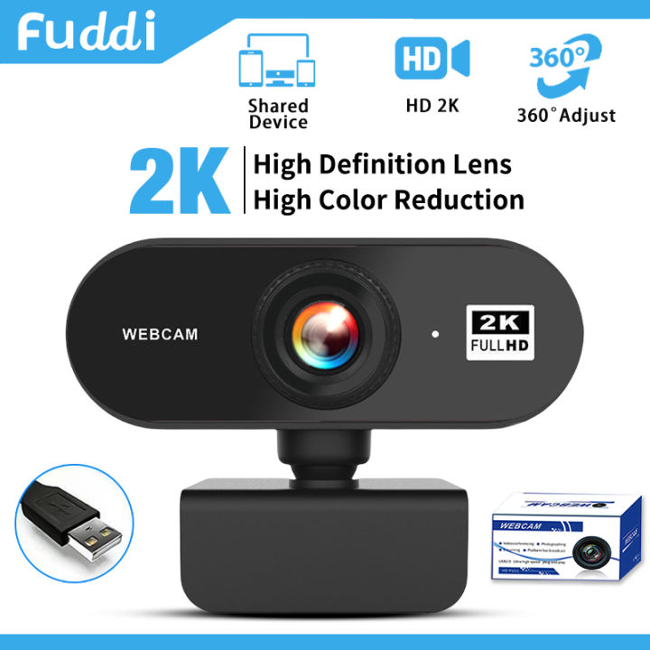 FUDDI Webcam for PC 2K/1080P/720P Full HD Webcam With Microphone ...