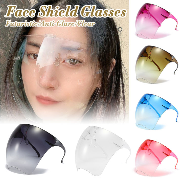 Reusable Premium Acrylic Full Face Shield Mask Anti Fog Large ...