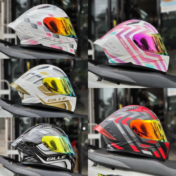 GILLE FF012 CIRCUIT FULL FACE - DUAL VISOR with FREE Clear Lens ...