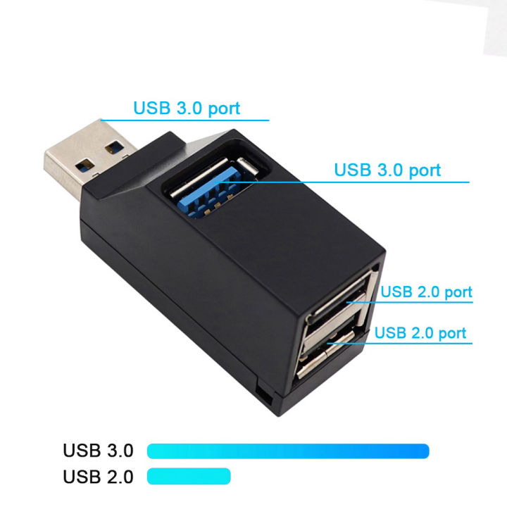 USB Hub 3.0 Mini 3 Ports Super Speed 5Gbps Portable Splitter High Speed ...