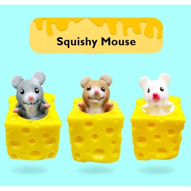 Squishy mouse Mainan Pop Up Squirrel Karakter Tikus Lucu - Mainan Anti ...