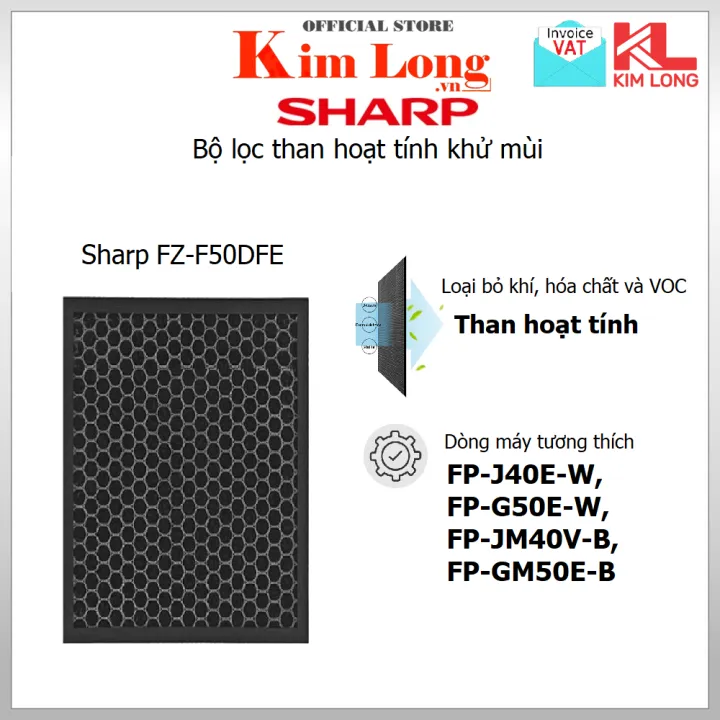 Bộ lọc than hoạt tính Sharp FZ-F50DFE cho FP-J40E-W, FP-JM40V-B, FP-G50E-W, FP-GM50E-B - Hàng ...
