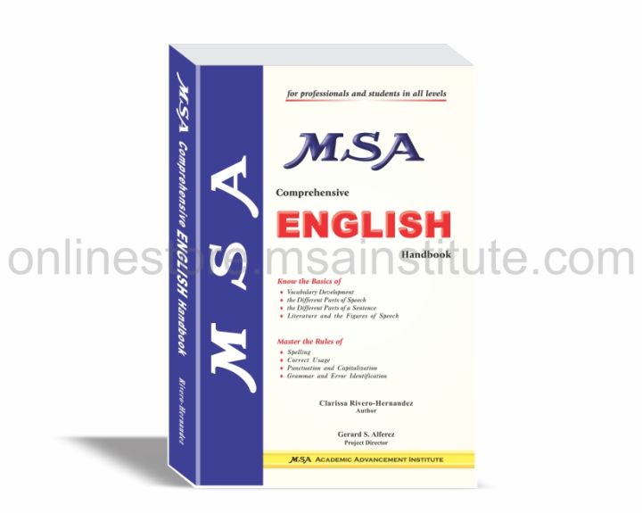 MSA Comprehensive English Handbook (Authentic / Brand New) | Lazada PH