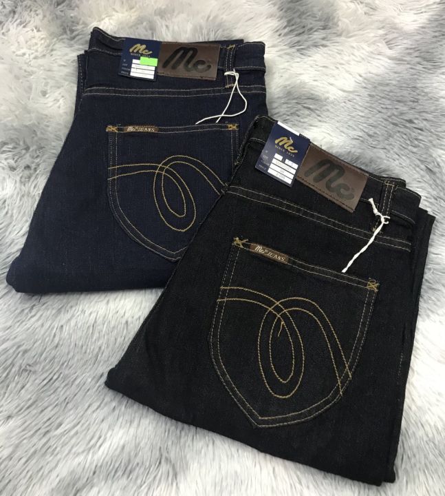 กางเกงยีนส์MC Jean ผ้ายืดขาเดฟ ใส่สบาย | Lazada.co.th
