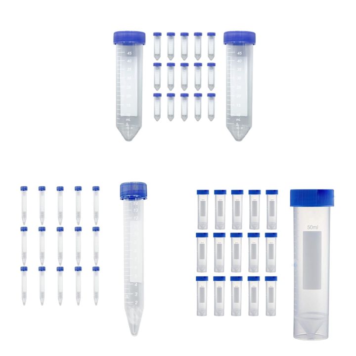 Centrifuge Tubes, [50 Pack] Plastic Test Tube with Screw Caps, 15ML ...
