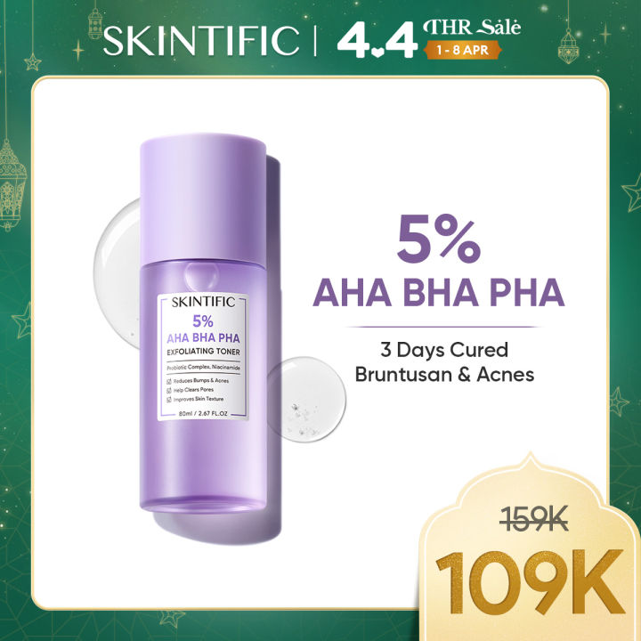 SKINTIFIC - 5% Aha Bha Pha Exfoliating Toner | Lazada Indonesia