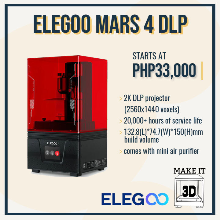 Elegoo Mars 4 - DLP ultra-quiet resin 3D printer | Lazada PH