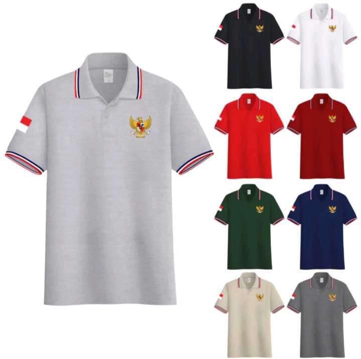 Allium Collection / Polo Shirt Logo Bendera + Bendera Di Tangan Desain ...