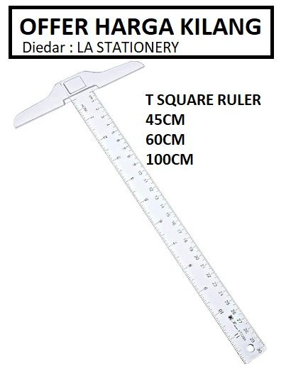 PLASTIC T SQUARE RULER 45CM/ 60CM/ 100CM | Lazada