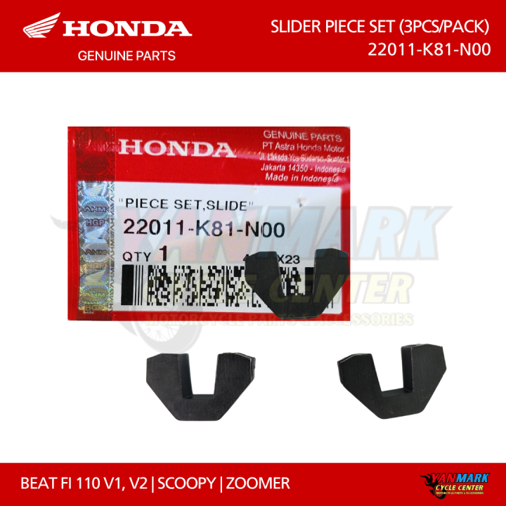 ORIGINAL HONDA -SLIDER PIECE SET (3PCS/PACK) - BEAT FI V1, V2 | SCOOPY ...