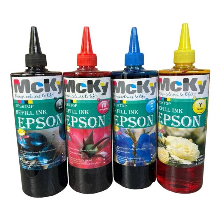 หมึกเติม EPSON หมึกเติม Inkjet รุ่น Refill Epson 500 ml BK/C/M/Y 4สี ...