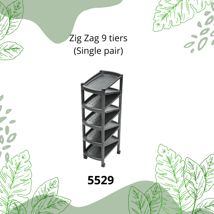 ALGO Zig-Zag Shoe Rack 9-Tier [AL-5529] | Lazada