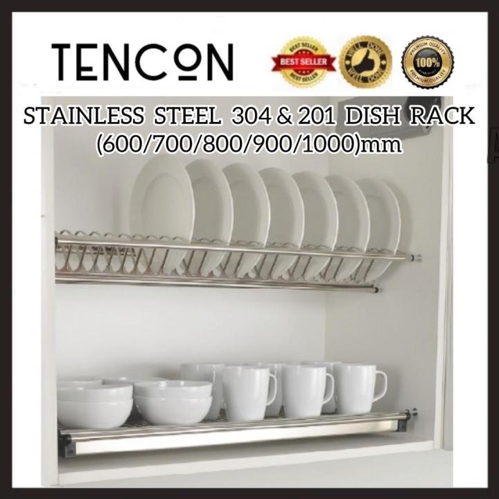 304 & 201 WITH 2 Tier STAINLESS STEEL DISH RACK RANGE 600MM~1000MM ...
