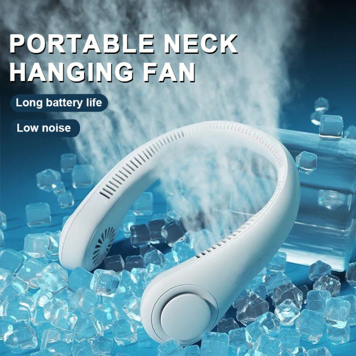 Panasony Bladeless Portable Neck Fan USB Type Rechargeable Leafless ...