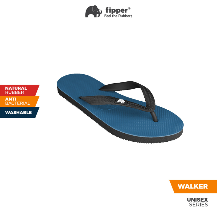 Fipper Slipper Walker Rubber for Men in Blue (Snorkel) / Black | Lazada