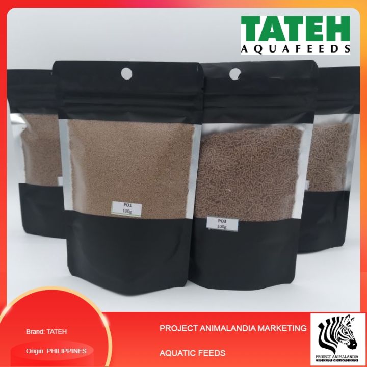 100 gram Po1 Po2 Po3 Po4 Tateh Vannamei feeds & Fish food | Lazada PH