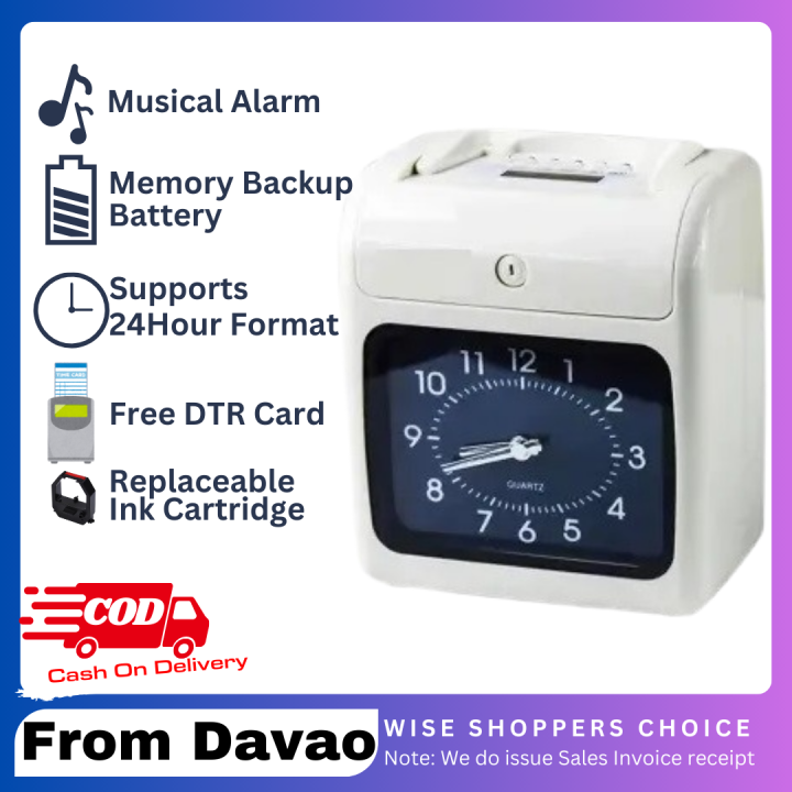 Bundy Clock Time Recorder 100 User Suggested Capacity Time Card DTR ...