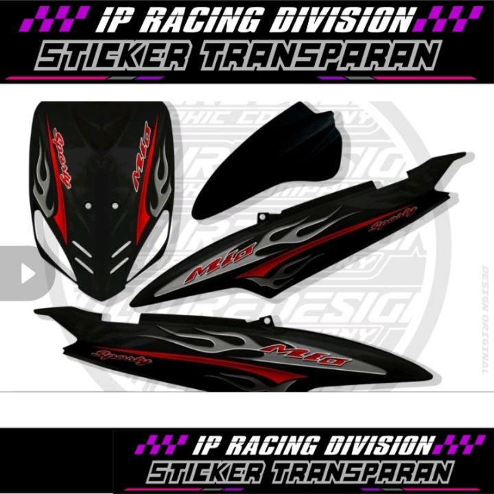 STRIPPING MIO SPORTY MOTIF API TRANSPARAN sticker viral | Lazada Indonesia