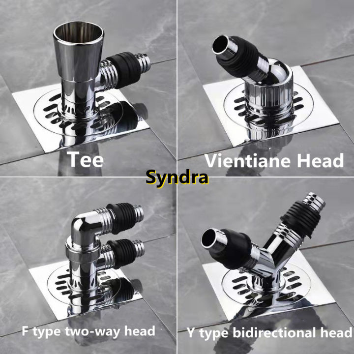 Stainless steel floor drain tee washing machine joint drain pipe ...