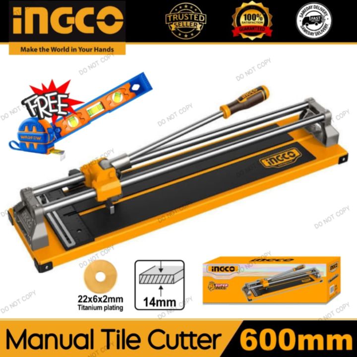 INGCO/Wadfow/Deli Manual Tile Cutter 600mm (HTC04600) FREE 3m&Spiritlevel (VARIATION) | Lazada PH