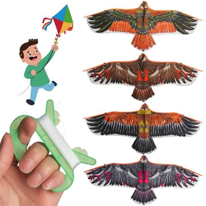 Flat Eagle Kite With 30 Meter Kite Line Children Flying Bird Kites ...