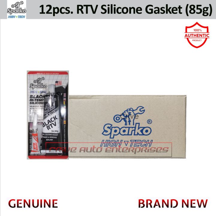 ORIGINAL (by dozens) Sparko Silicone Gasket Maker Hi-Temp RTV (85g) Sealant Black Red Clear ...