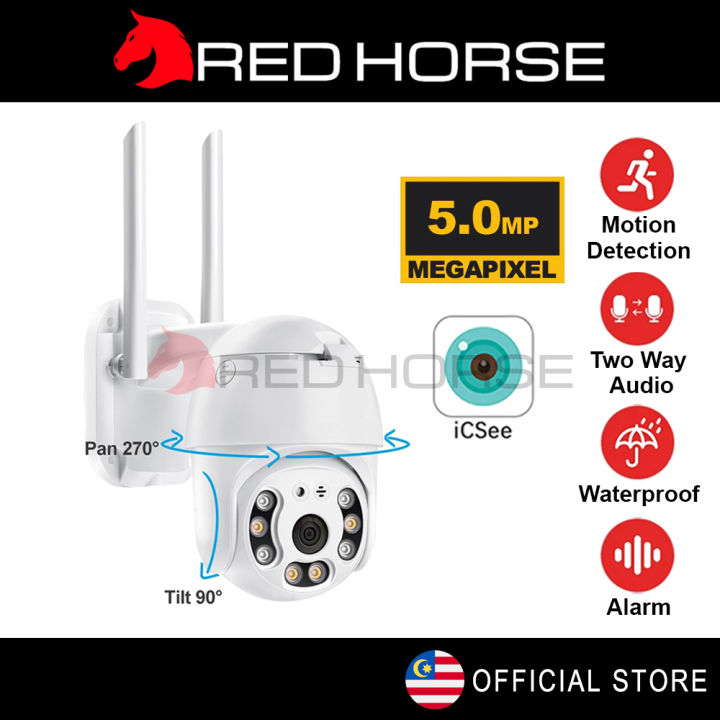 RED HORSE 8MP 4K Ultra Full HD PTZ Outdoor IP Camera Dual Antenna WiFi ...