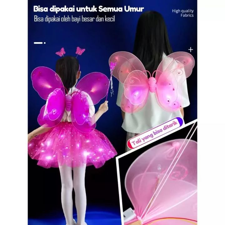 Sayap kupu kupu/Hadiah Tongkat Sihir Anak-anak/sayap peri anak ...