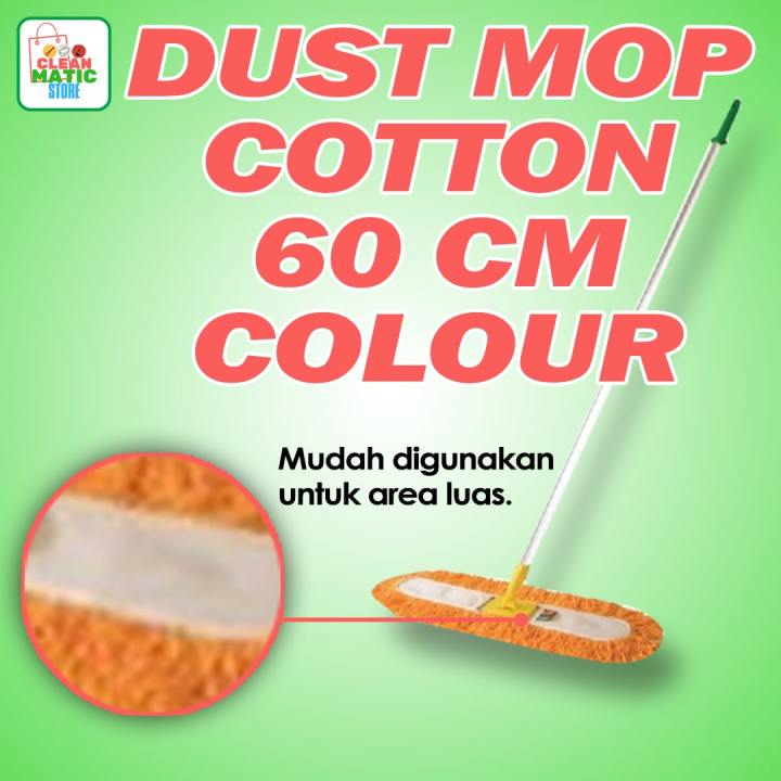 Clean Matic - Dust Mop Cotton 60 CM Colour - Kuning | Lazada Indonesia