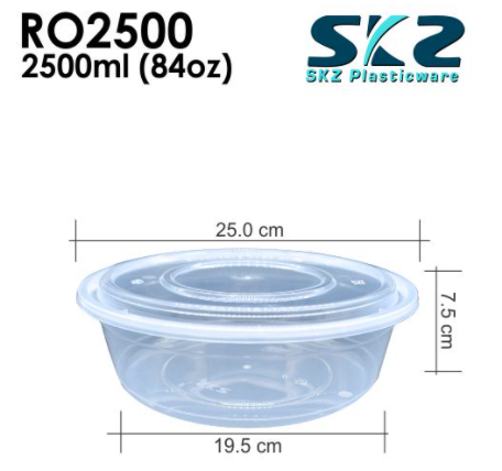 Sold per Box - Microwavable Plastic Container ( circle ) With Lid ...