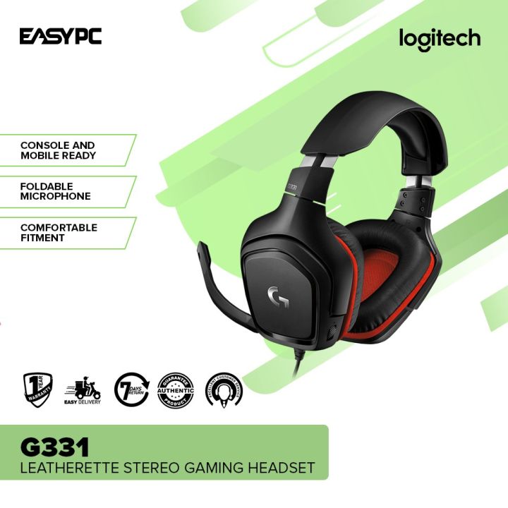 EasyPC | Logitech G331 Leatherette Stereo Gaming Headset Earphones For Better Gaming Experience ...
