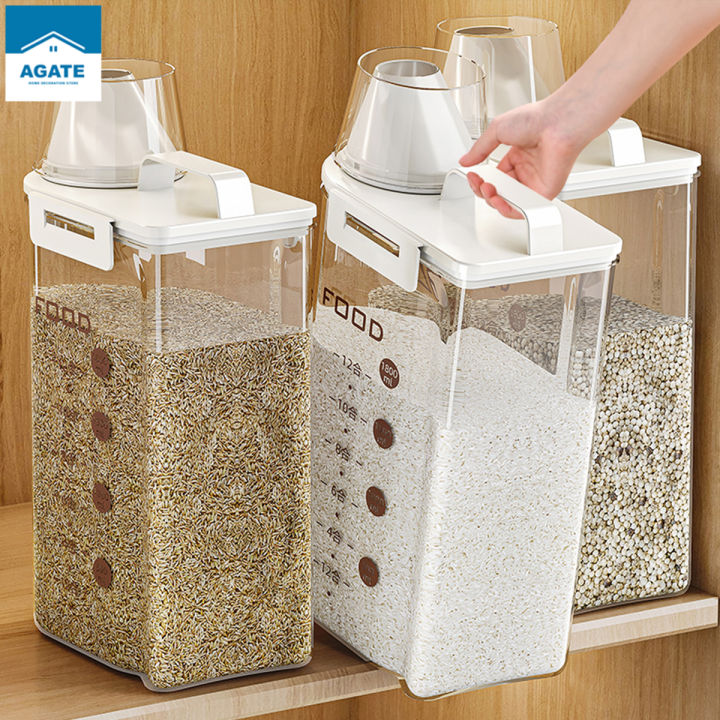 Rice Storage Box Grain Container Household Cereal Rice Bucket Insect ...