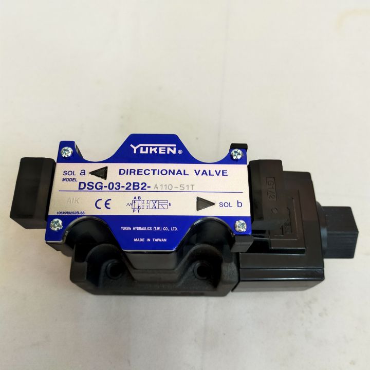 DSG-03-2ฺB2-A110-51T SOLENOID VALVE YUKEN HYDRAULIC ;DIRECTIONAL CONTROL ,SIZE03 ,COIL 110V.AC ...