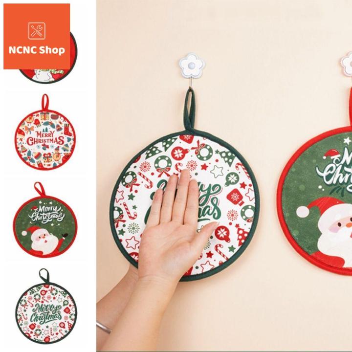 NCNC สร้างสรรค์และสร้างสรรค์ ผ้าเช็ดมือคริสมาสต์ ขนแกะปะการังหนา รูปทรง ...