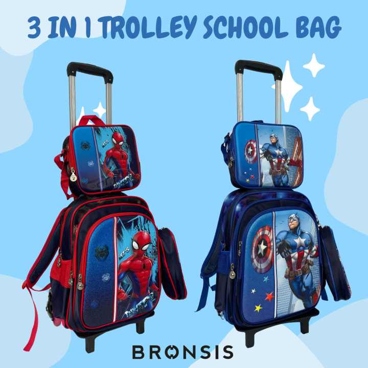 Primary School Bag 3in1 Trolley School Bag - Back to school | Lazada