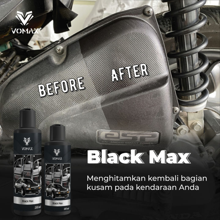 VOMAX Black Max - Penghitam Body Motor Mobil Permanen Semir Dashboard ...
