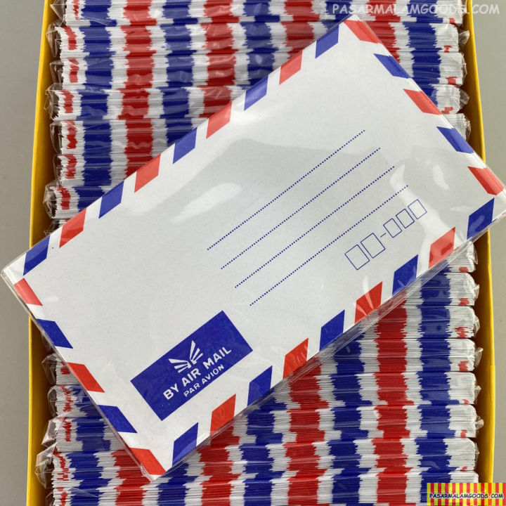 *SG Ready Stocks*4 Packets 100pc Airmail Envelopes Classic Air Mail Par ...